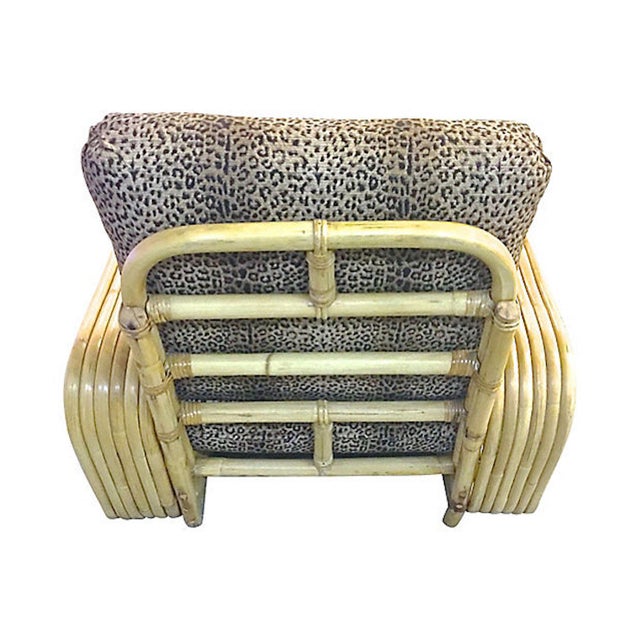 Midcentury Rattan & Leopard Club Chair | Chairish