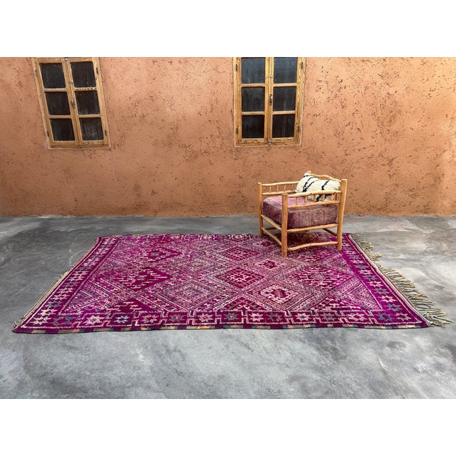 Moroccan Purple Rug - 6'4" X 10'2" Ft | Chairish