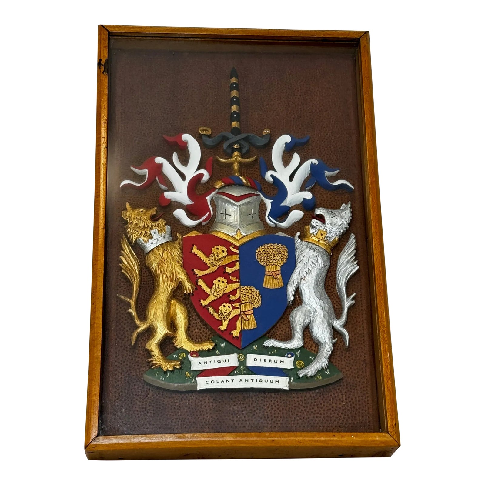 Late 20th Century British Heraldic Armorial Shire Coat Arms of Chester ...