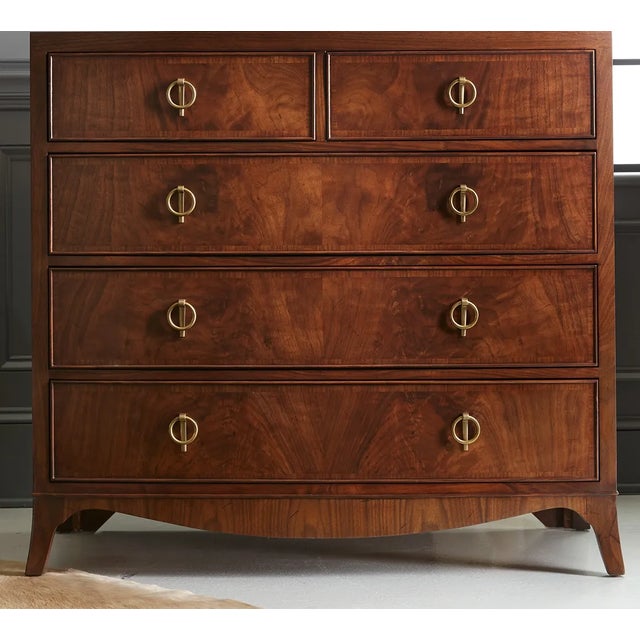 Modern History Large Bowfront Chest | Chairish