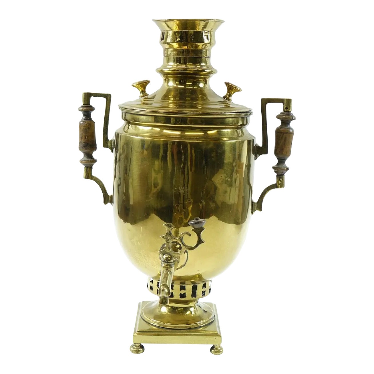 19th Century Antique Brass Samovar | Chairish