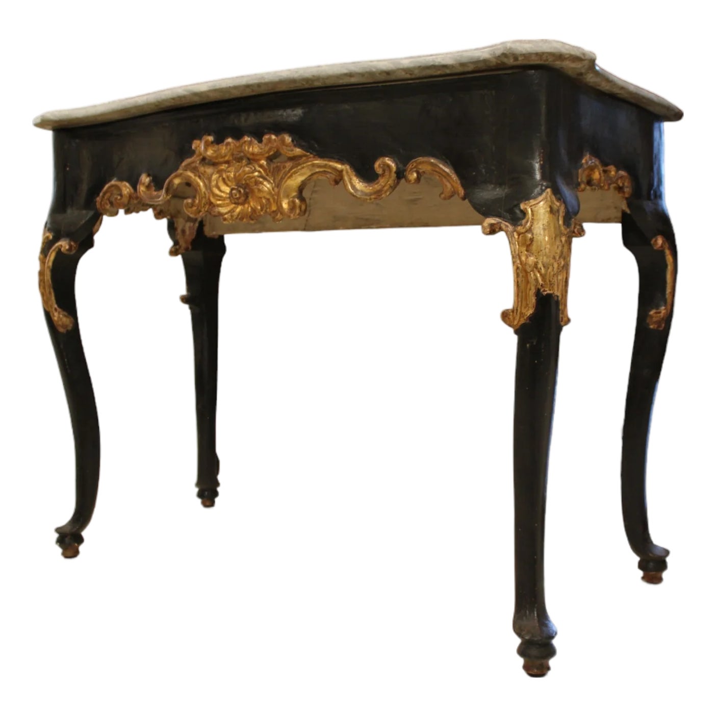 18c Italian Antique Console With Marble Top | Chairish