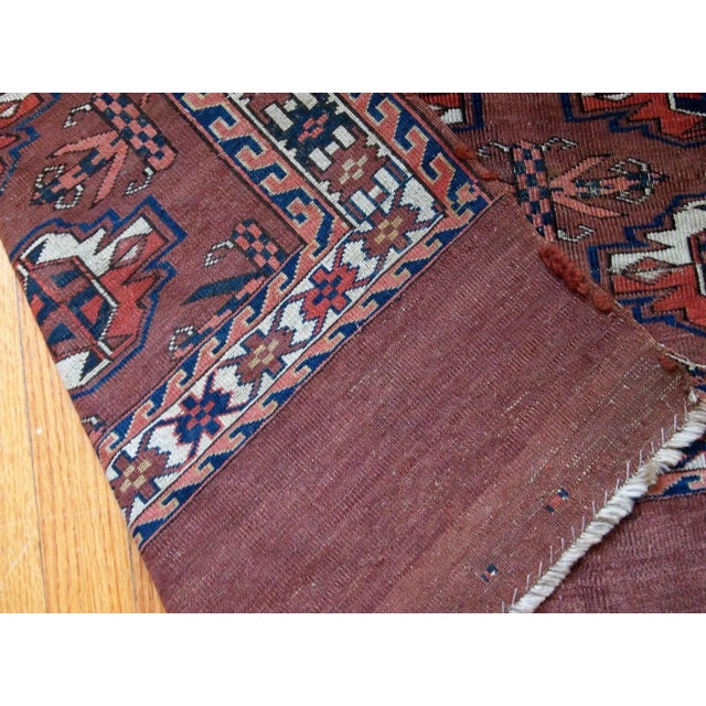 1880s Handmade Antique Turkmen Yomud Rug | Chairish