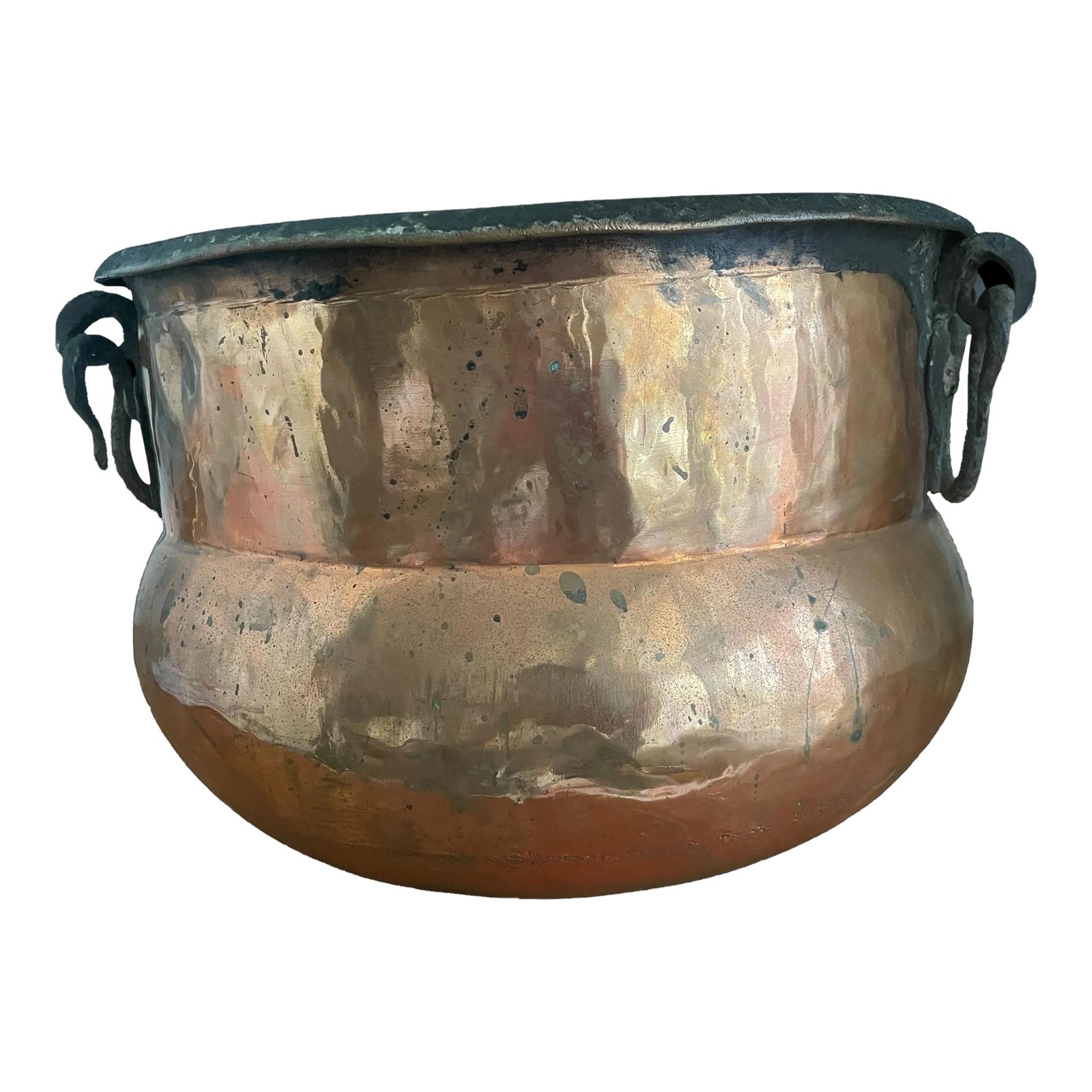 Antique Copper Planter Cauldron | Chairish