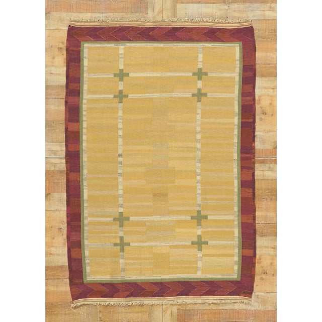 Vintage Swedish Kilim Rollakan Rug, 4'7 X 6'9 | Chairish