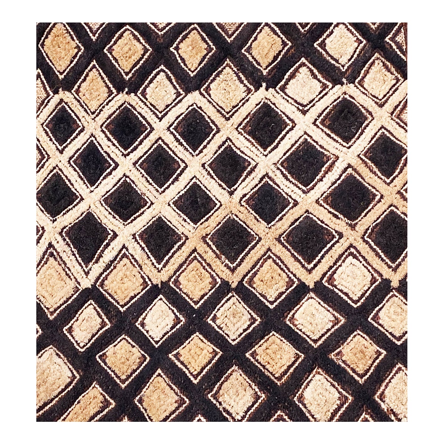 African Kuba Kasai Velvet Raffia Textile Zaire | Chairish