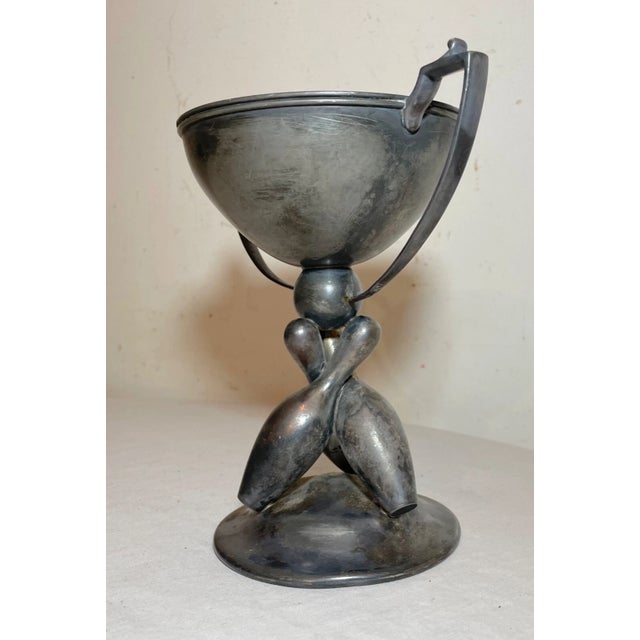 Rare Antique Silver-Plate Early 1900's Figural Bowling Ball Pin Trophy ...