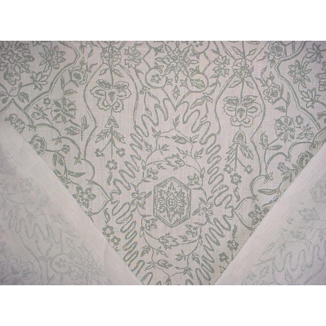 Modern Lee Jofa New Shiraz Bay Green Linen Medallion Upholstery Fabric ...