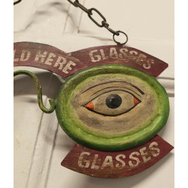 Eye and Glasses Window Display Trade Sign, 1930s | Chairish