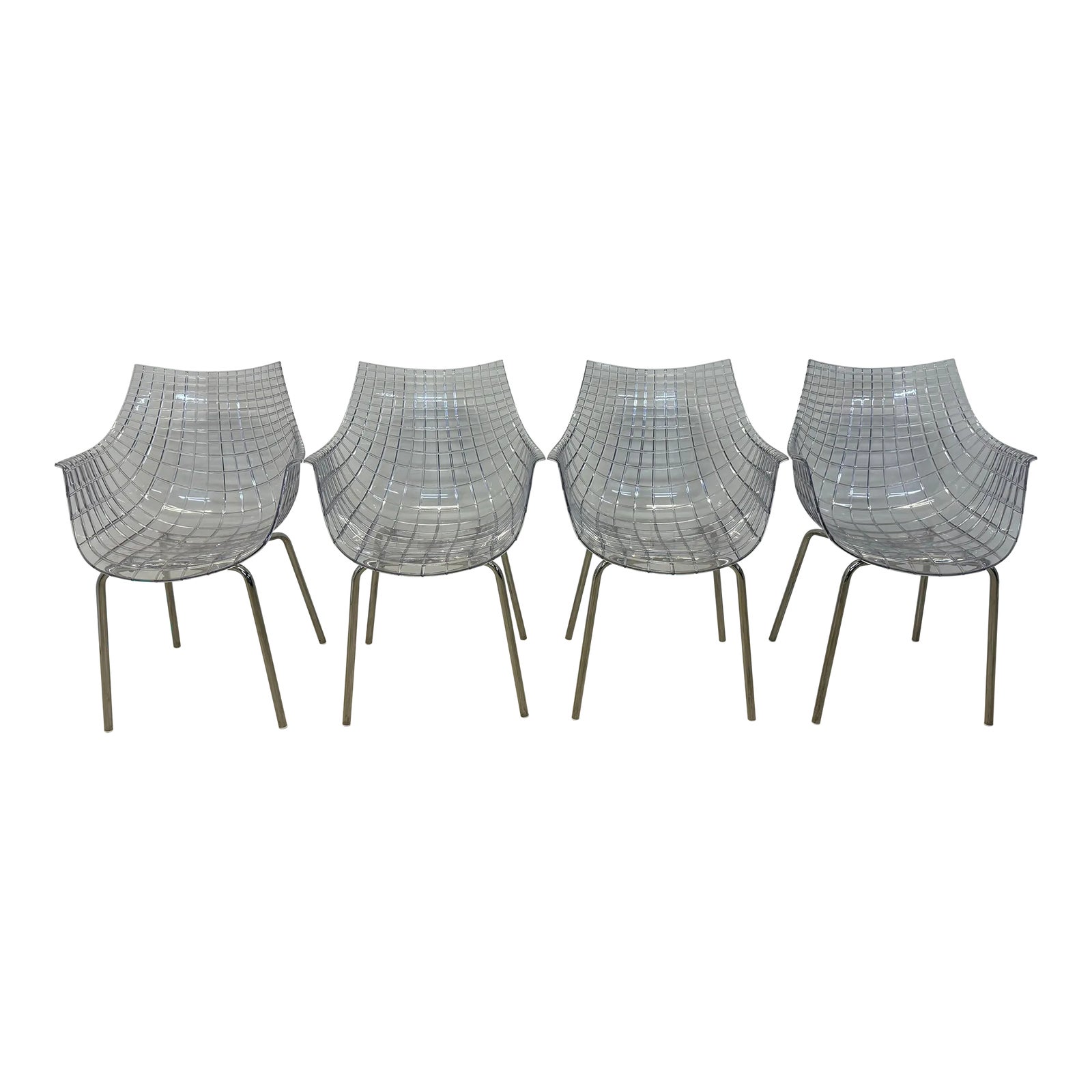 Christophe Pillet “Meridiana” Transparent Dining Chairs for Dríade ...