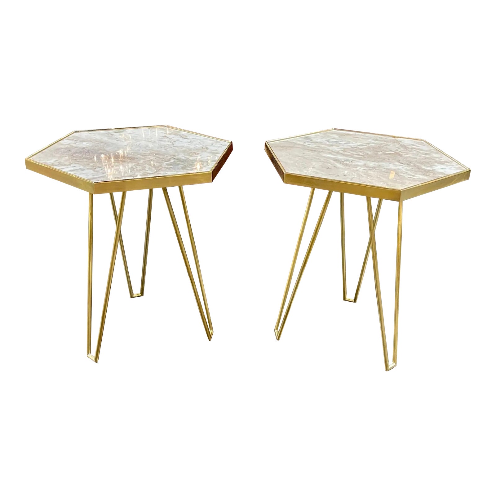 Italian Hex Form Table | Chairish