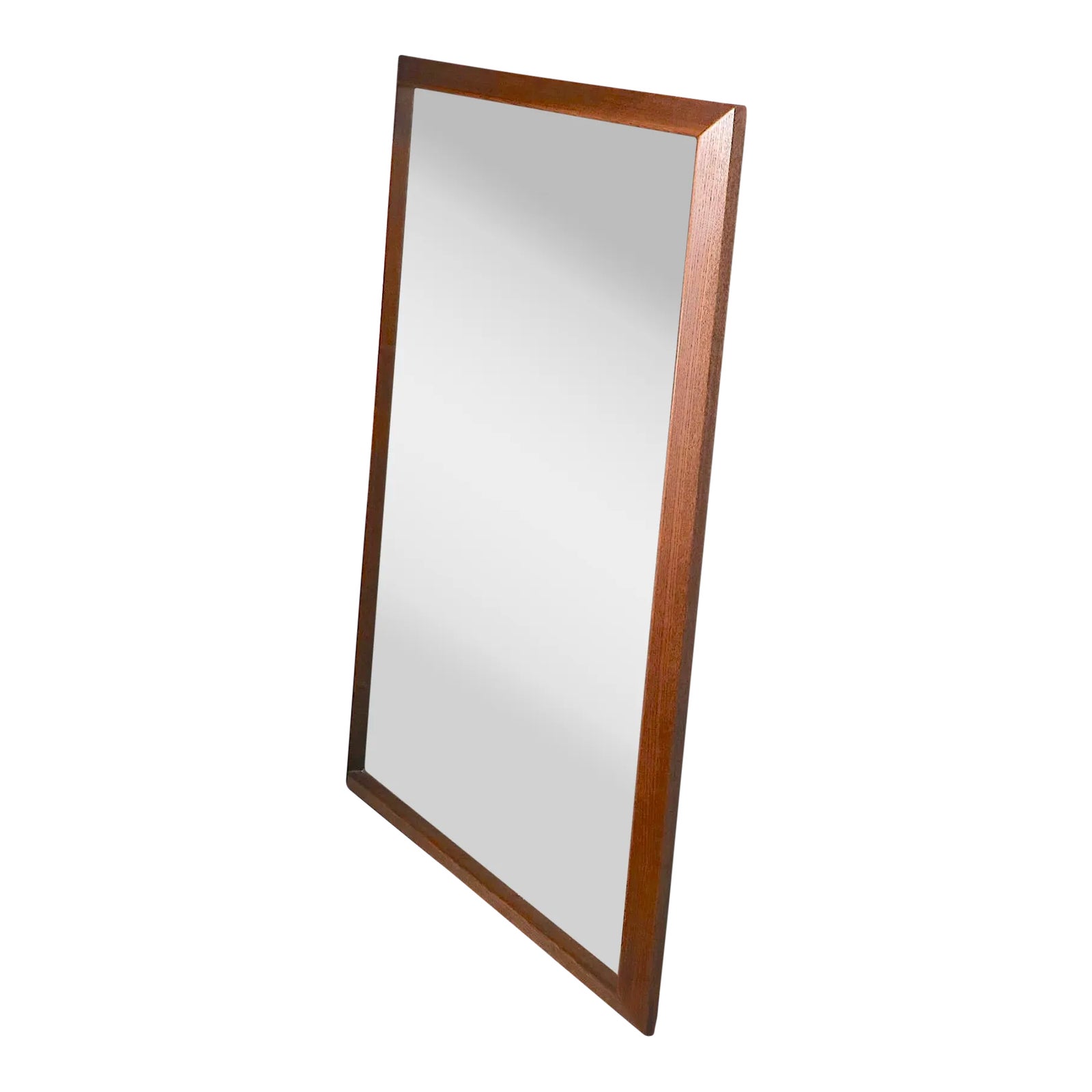 Mid Century Wood Framed Mirror by Stanley Furniture | Chairish