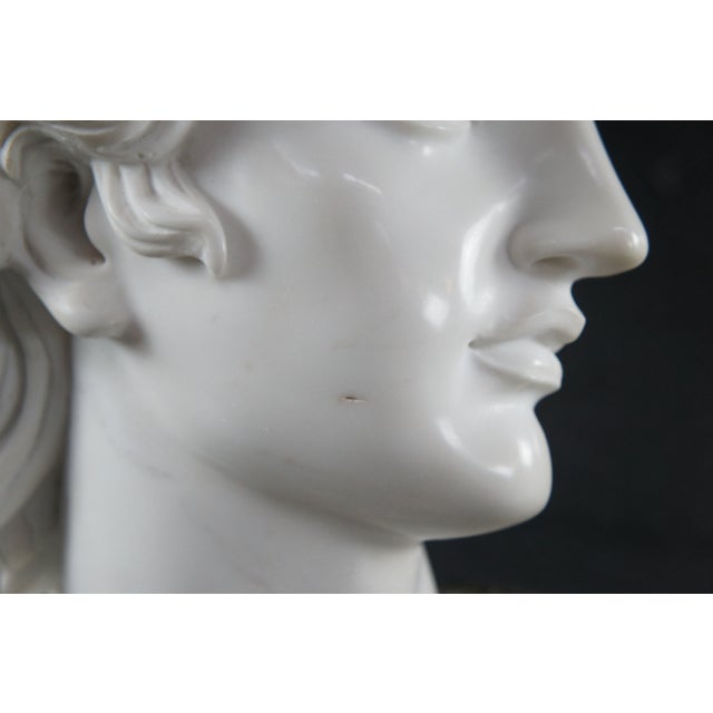 Mid 20th Century Italian School Carved Marble Two Tone Shoulder Bust ...