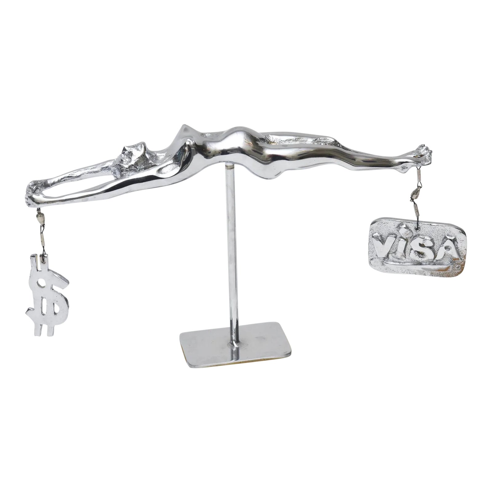 James David Berenson Signed Silver, Bronze and Marble Sculpture ...
