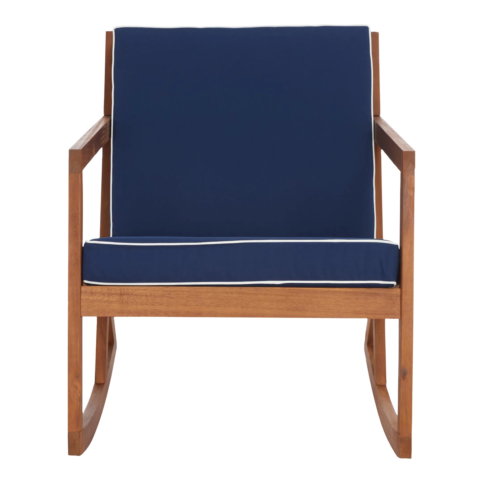 Vernon Rocking Chair - Natural/Navy | Chairish