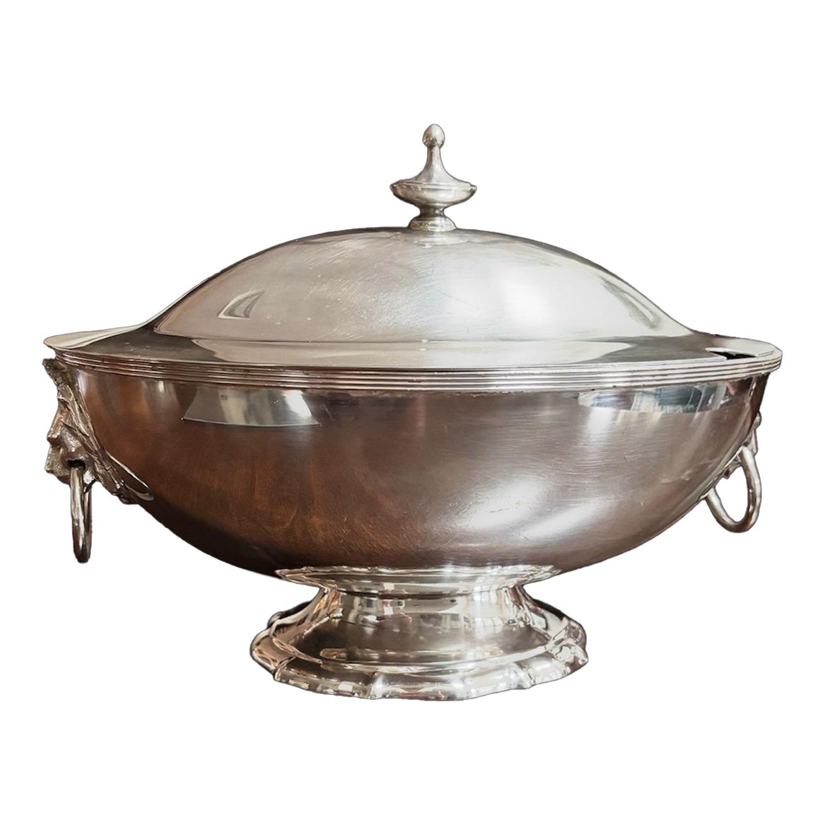 1920s Reed and Barton Lion Tureen | Chairish