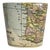 Vintage Ceramic Map of France Oblong Vase by 3-G Imports | Chairish