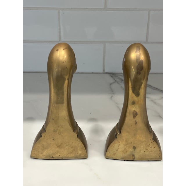 Vintage Solid Brass Duck Mallard Bookends Made by Leonard's Solid Brass ...