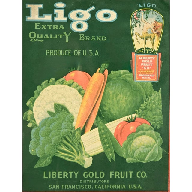 Ligo Liberty Gold Fruit Co. Label Art Print | Chairish