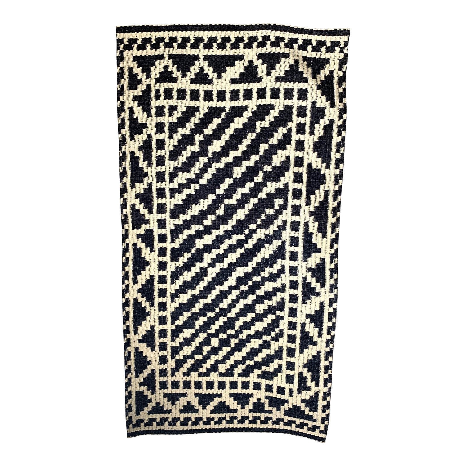 1980s Black and Beige Textile Wall Hanging by Artist Karen Gutowski ...