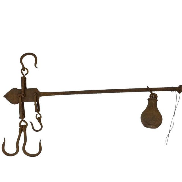 Primitive Westwood 180 Hanging Wool Weighing Scale Steelyard Sliding ...