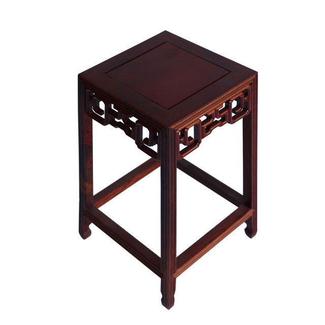 Chinese Brown Wood Square Tall Table Top Stand Display Easel 4.75 ...