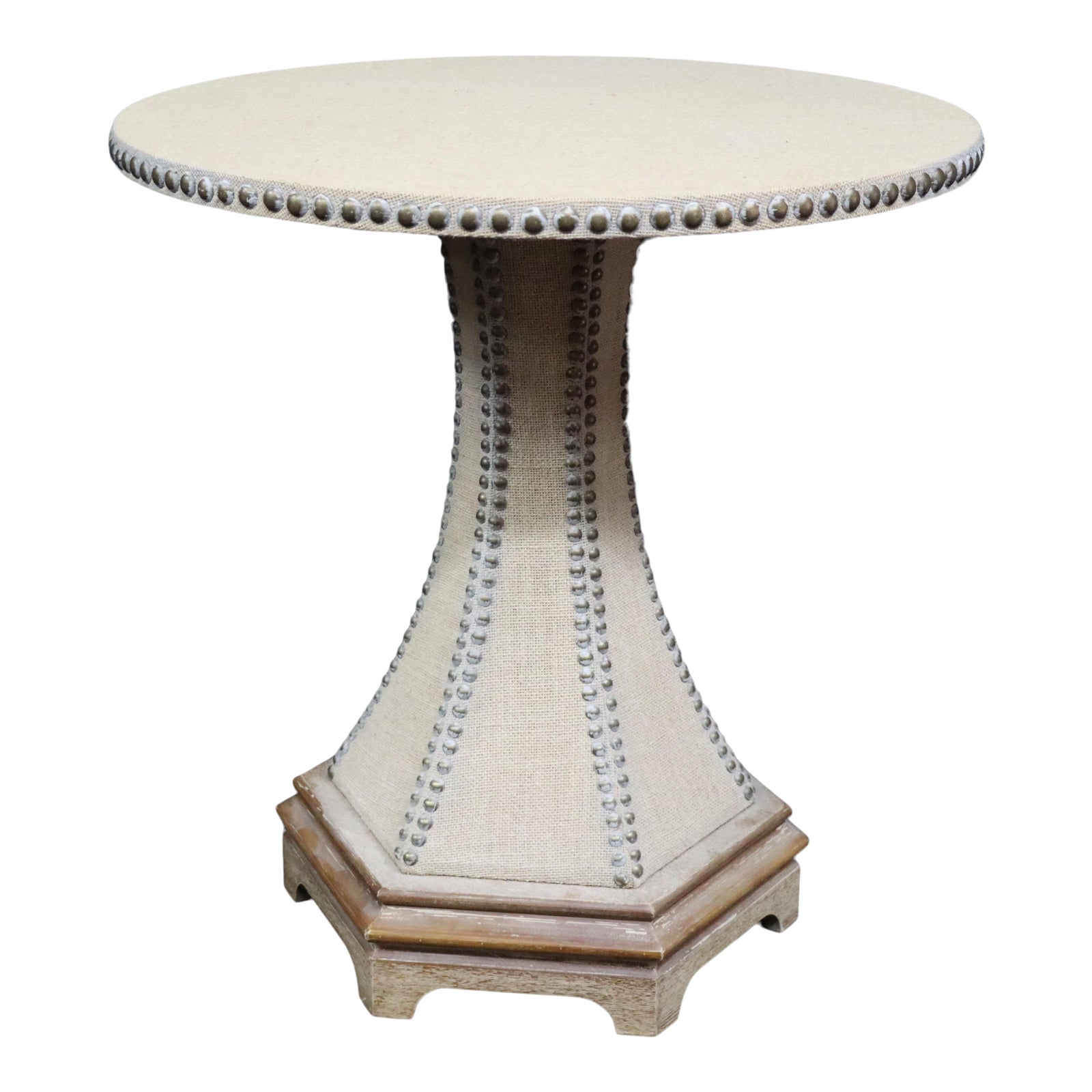 Linen Cocktail Table | Chairish