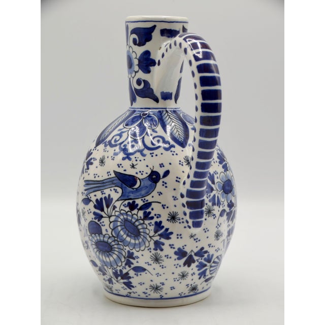 Blue & White Delft Wine Jug | Chairish
