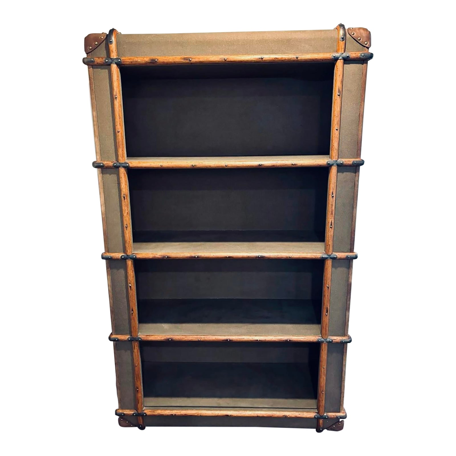 Restoration Hardware Vintage Trunk Bookshelf | Chairish