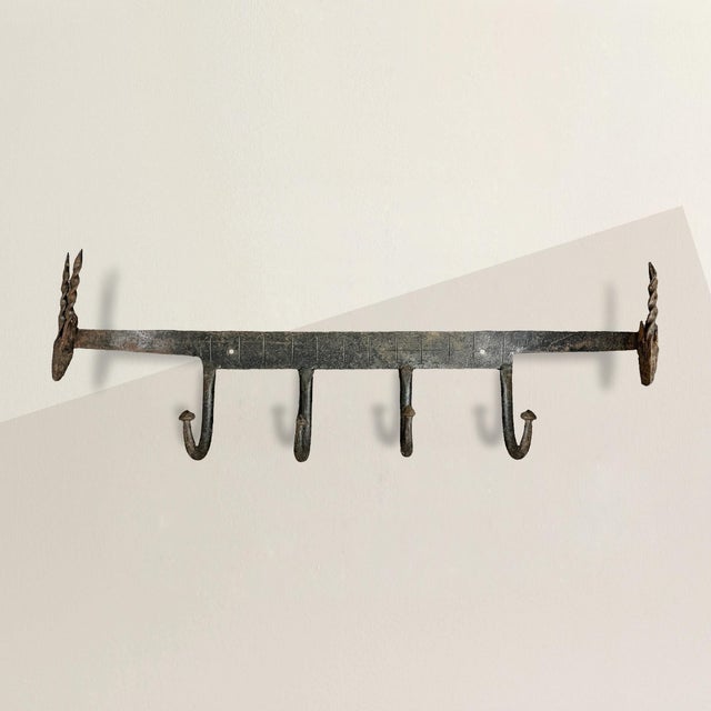 20th Century Wrought-Iron Antelope Coat or Hat Rack | Chairish