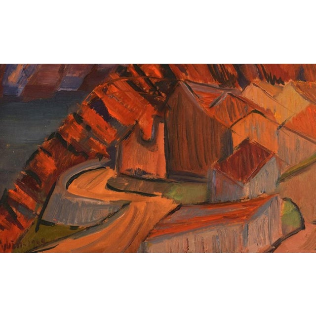 Sven Rybin, Modernist Landscape, Early 20th Century, Oil on Board ...