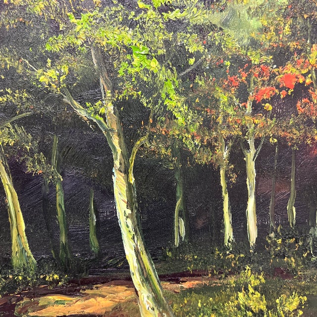 Vintage Signed Landscape Artist Phillip Cantrell Forest + Stream in ...