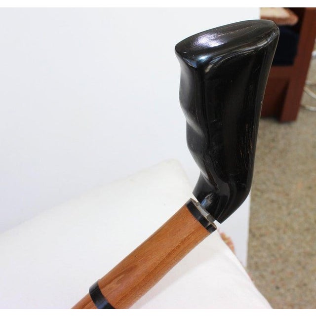 English Walking Stick Cane With Horn Handle | Chairish