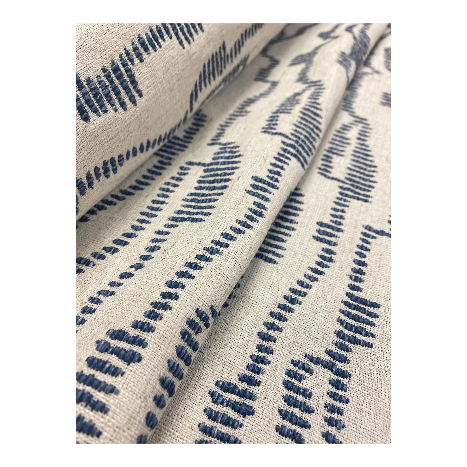 Lee Industries Quinton Denim Water & Stain Resistant Abstract Blue ...