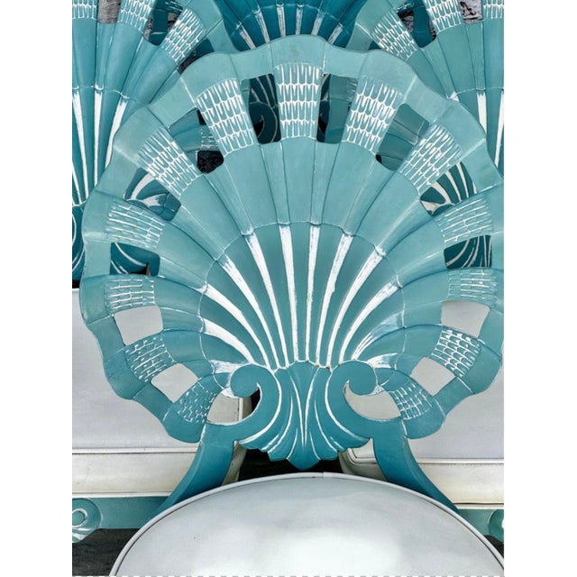 Shell Back Grotto Chairs Set of Six Vintage Brown Jordan Style | Chairish