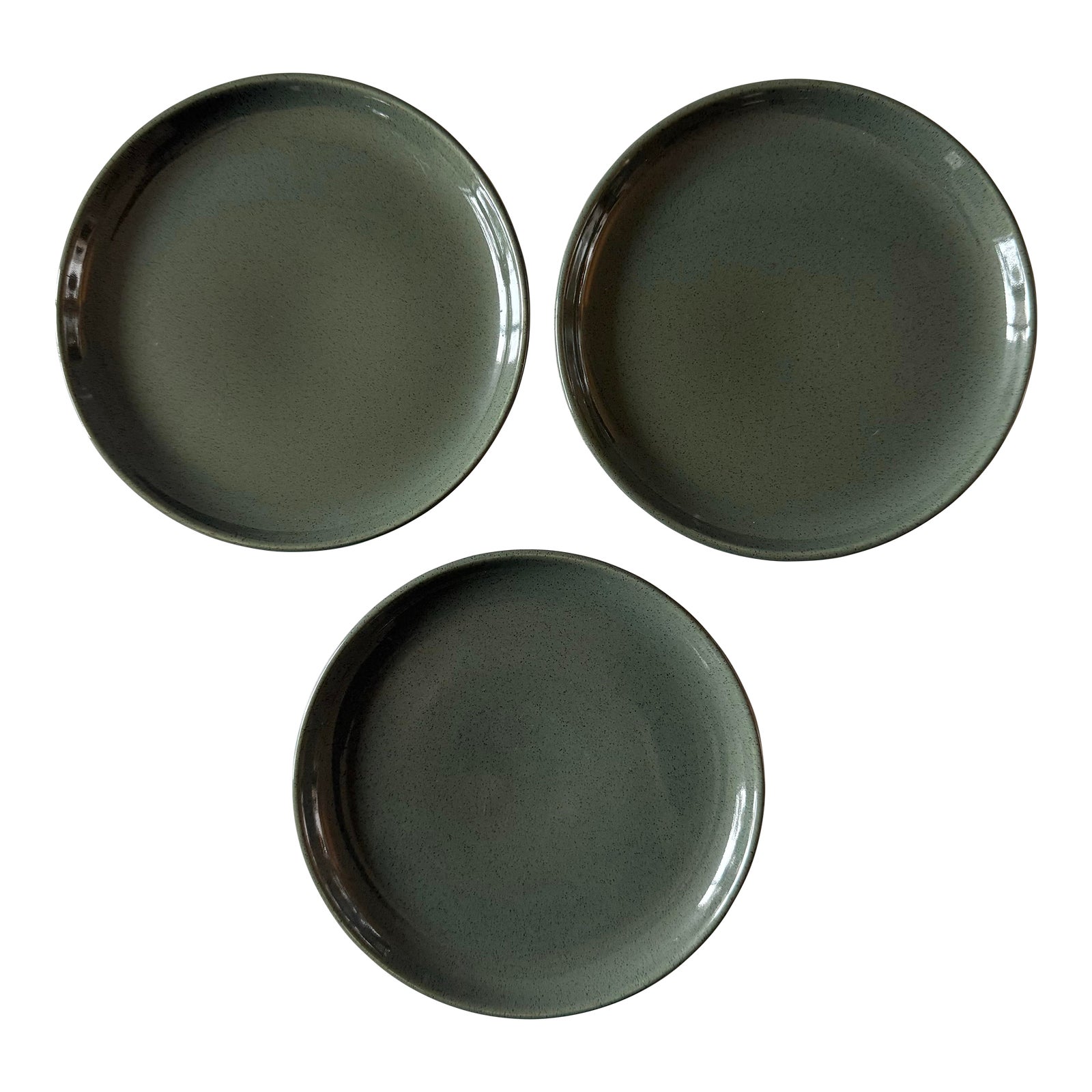 Set of 3 Mid Century Russel Wright Green Small Plates | Chairish