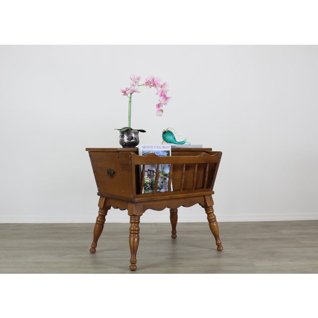Vintage Traditional Magazine Rack, Side Table, Vintage Shabby Chic Side ...