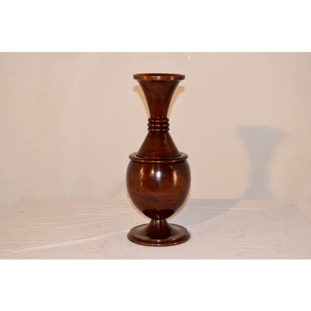 Mid Century Modern Hand Turned Vase | Chairish