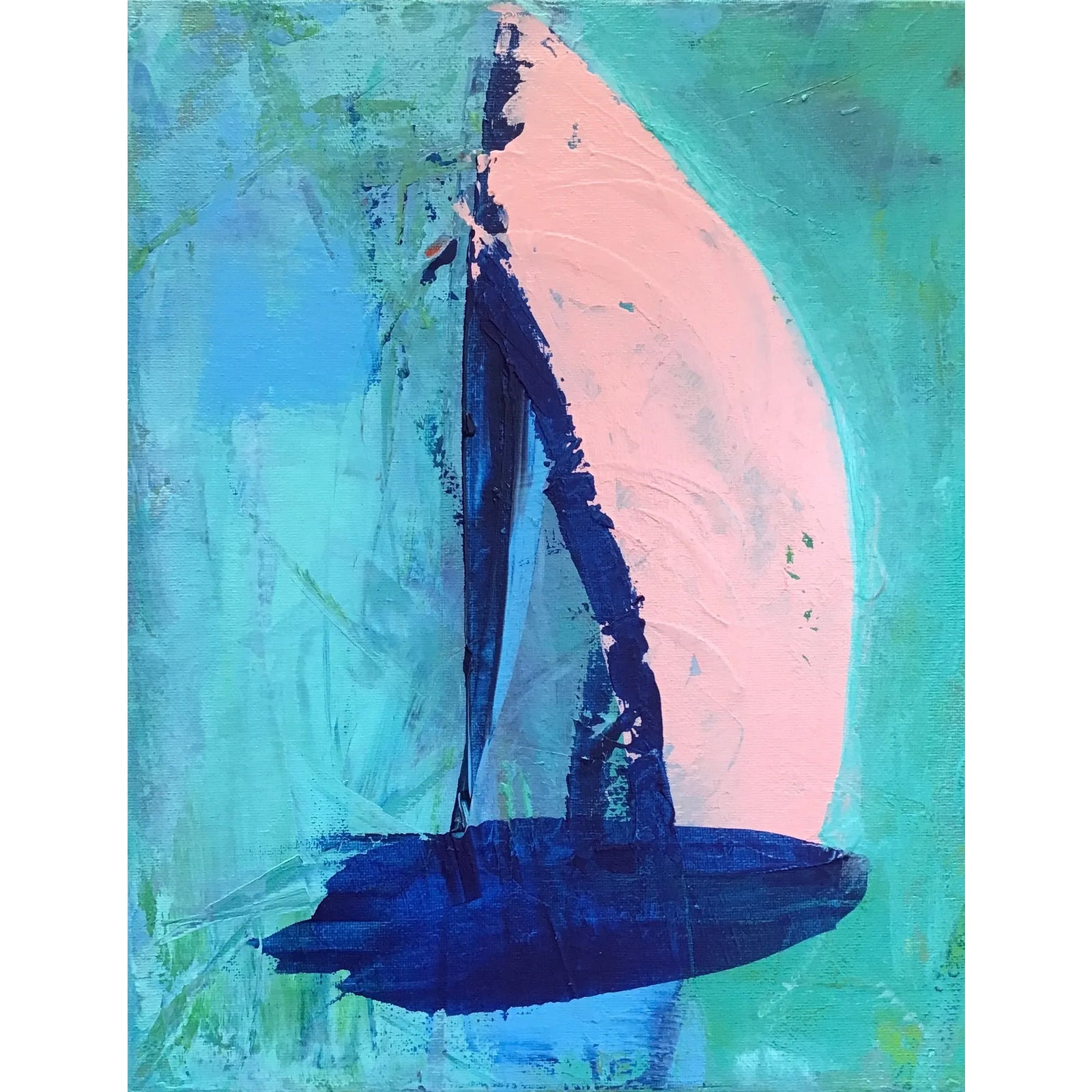 "Afternoon Sail” Original Acrylic Painting | Chairish