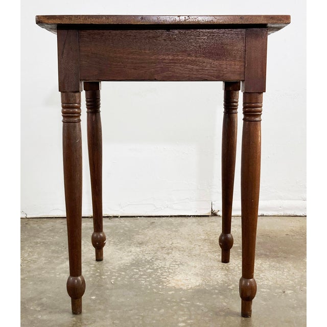 Antique Wood Side Table With Single Drawer | Chairish