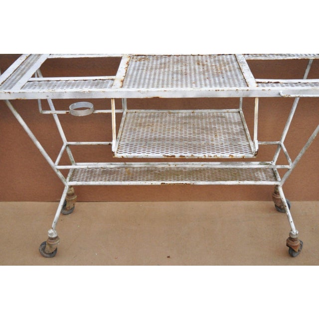 20th Century Industrial Steampunk Rolling Bar Cart | Chairish