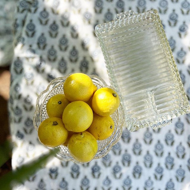 Early 20th Century Art Deco Boopie Glass Snack Trays or Plates With ...