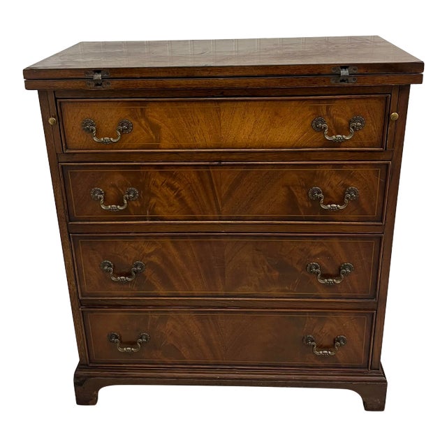 Late 19th Century Antique Colonial Style Maddox Chest of Drawers | Chairish