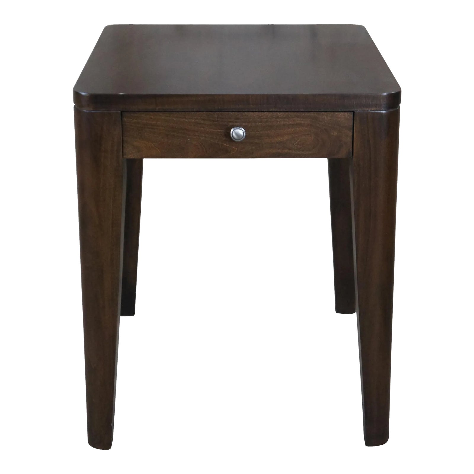 Heritage Modern Walnut Finish Nightstand | Chairish