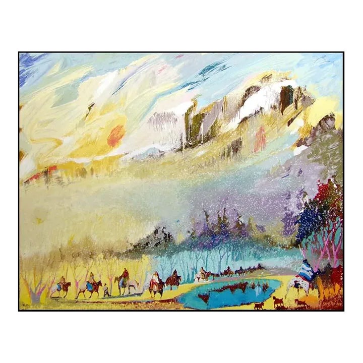 Earl Biss "Spring of the Rainbow Warriors" Serigraph on Paper Hand ...