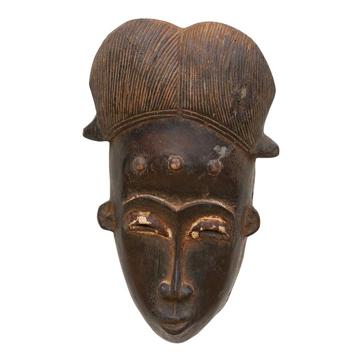 Ceremonial Hairstyle Old African Mask | Chairish