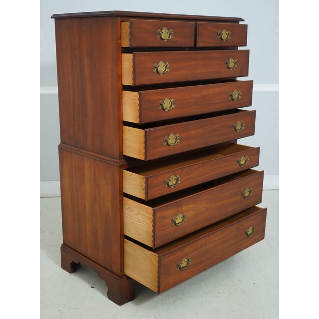 Henkel Harris Cherry Rafferty High Chest of Drawers | Chairish