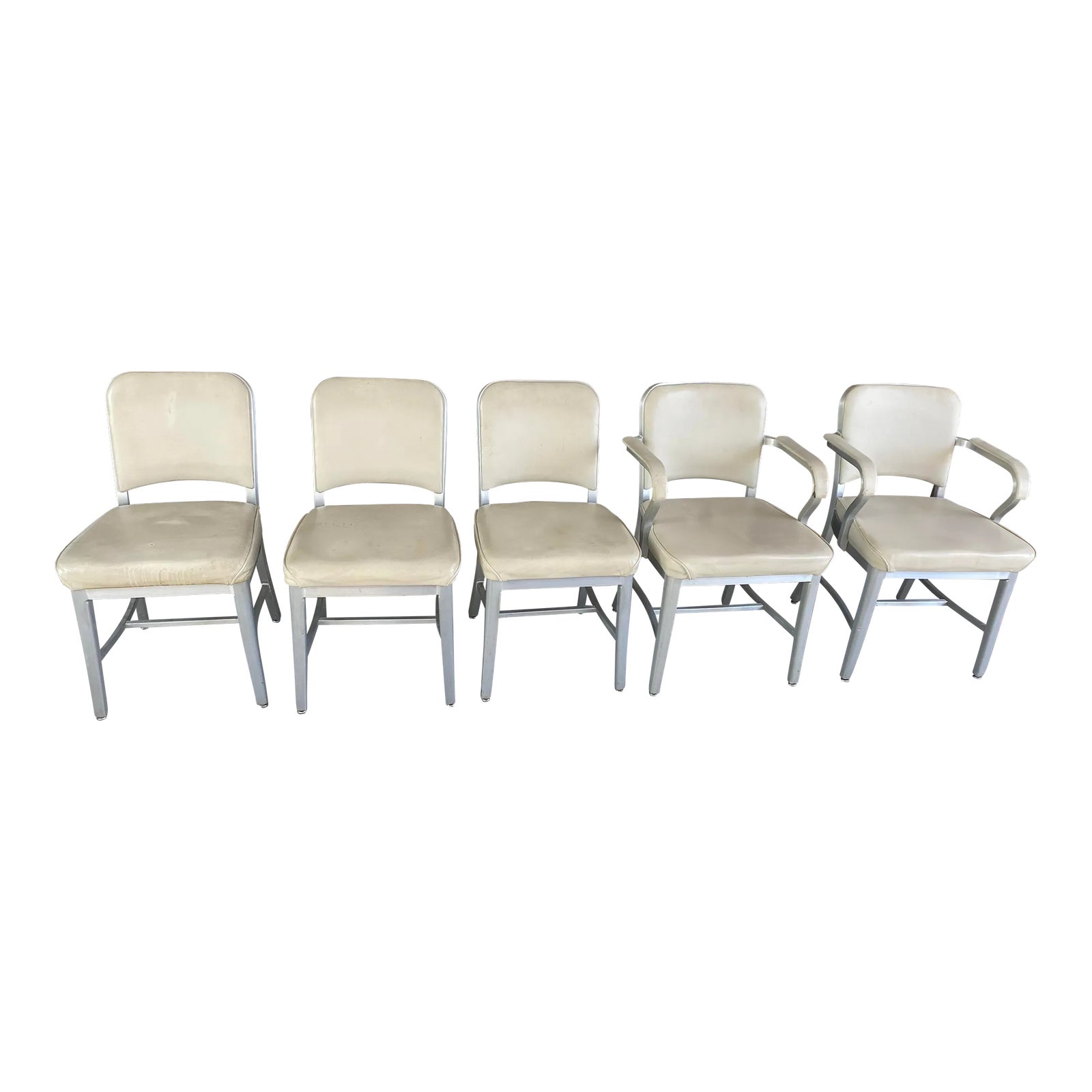 1960s Set of 5 Aluminum Dining Chairs by Emeco | Chairish