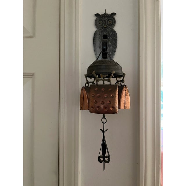 Vintage House Gong for Wall Mounting, Owl Plate With Three Copper ...