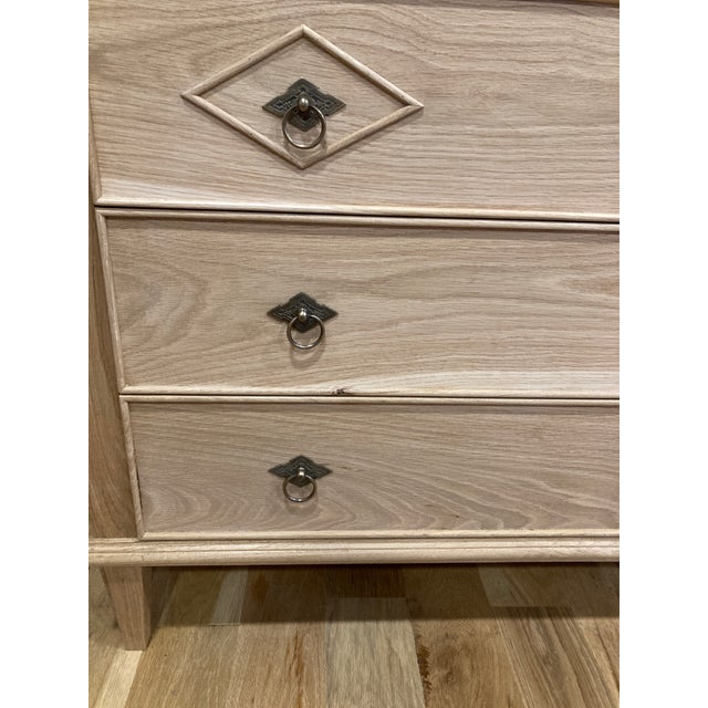 Contemporary Solid Oak 3-Drawer Night Stand | Chairish